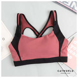背扣可調交叉美背運動小可愛BRA TOP-Catworld